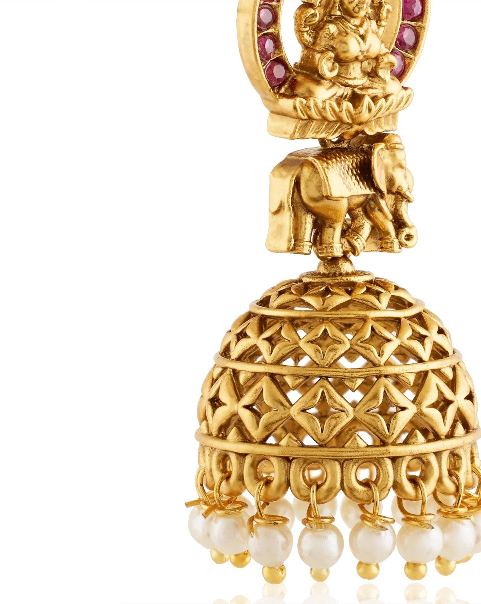 Manik Pearl Temple Jhumkas – indinoor