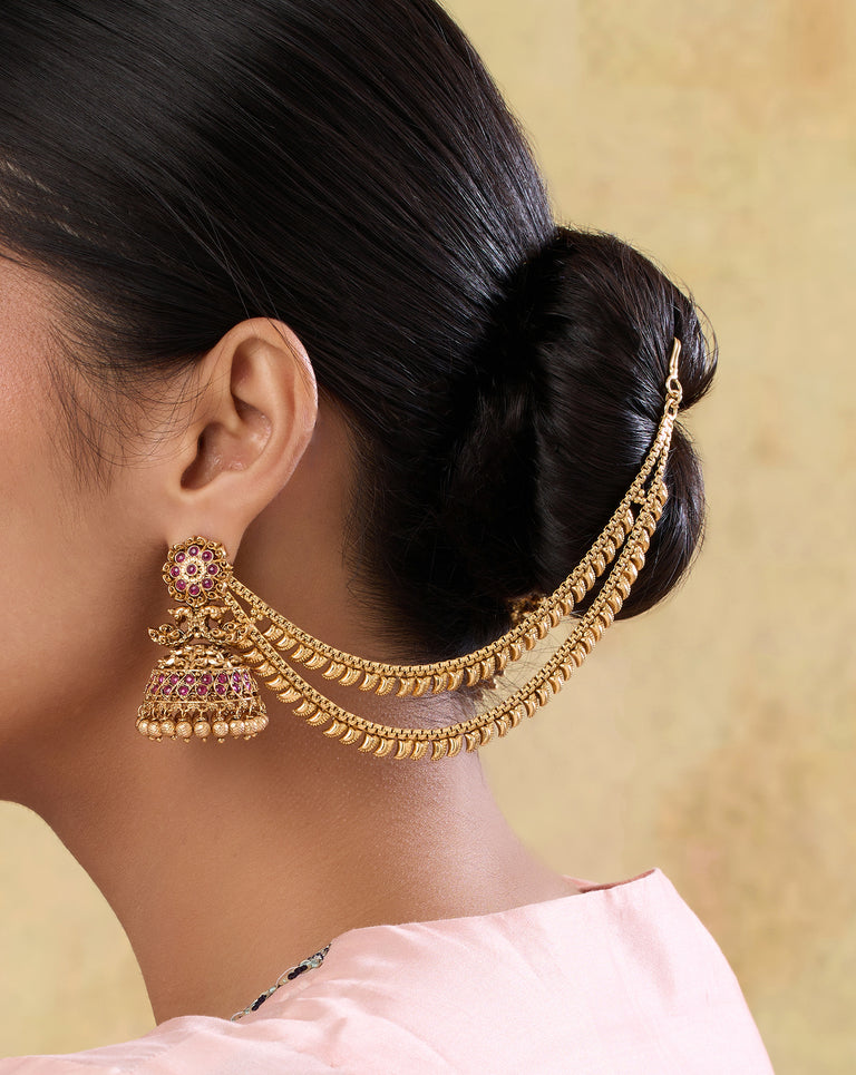 Achkan Temple Ear Chain – indinoor