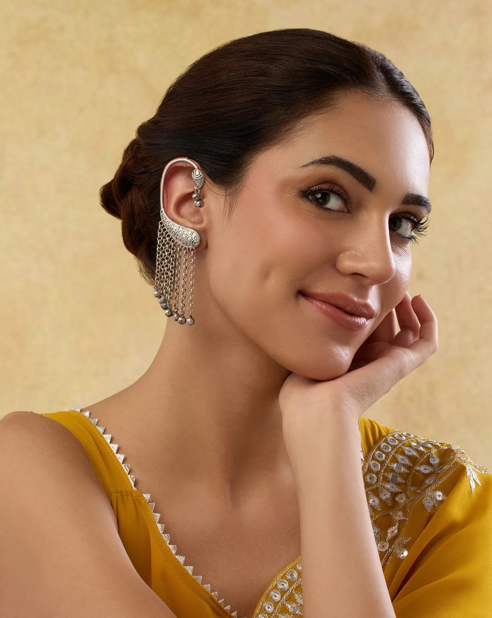 Bagla Oxidised Ear Cuffs – indinoor